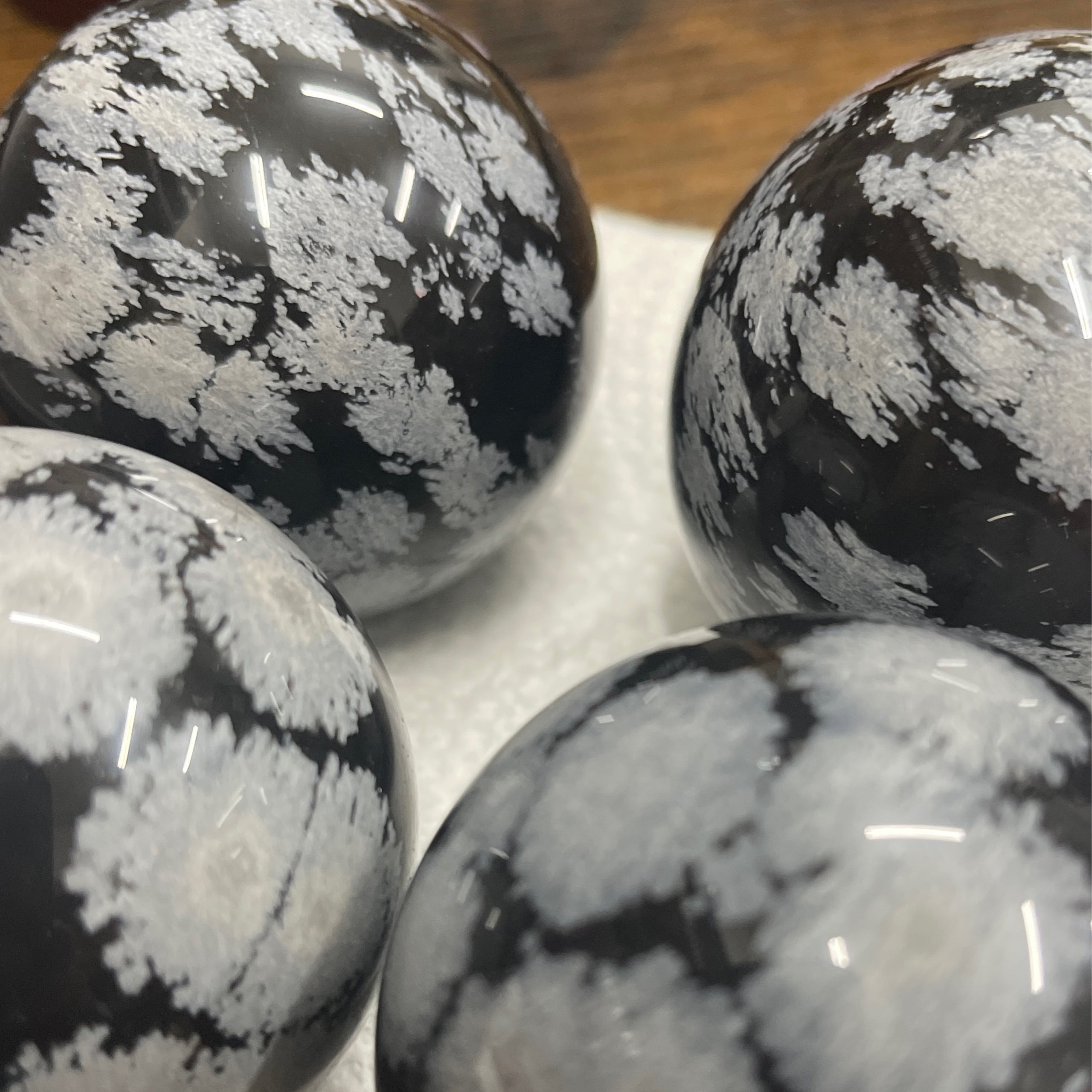 Snowflake Obsidian Sphere | MommaLuna