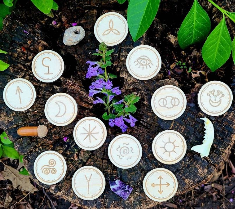 The 13 Witches' Runes - Wood Divination Rune Set | MommaLuna